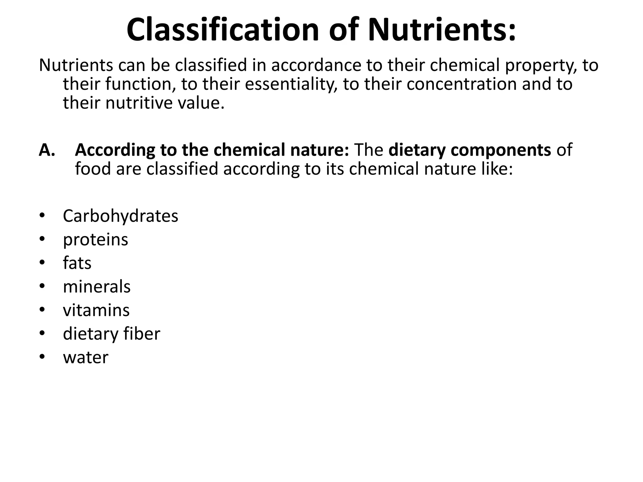 Nutrients classification | PPTX