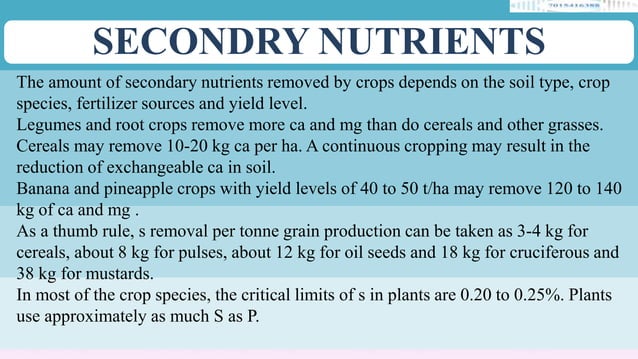 Nutrients Consumption.pptx | Agriculture | Industries