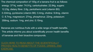 Nutrients In Bananas | PPTX