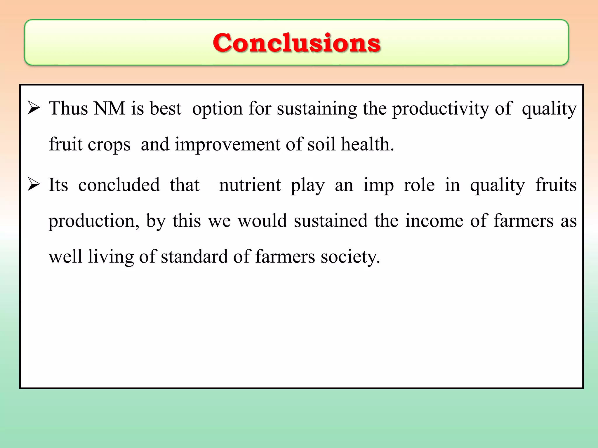 Nutrient sources vs. quality of fruits in tropical fruit crops | PPTX