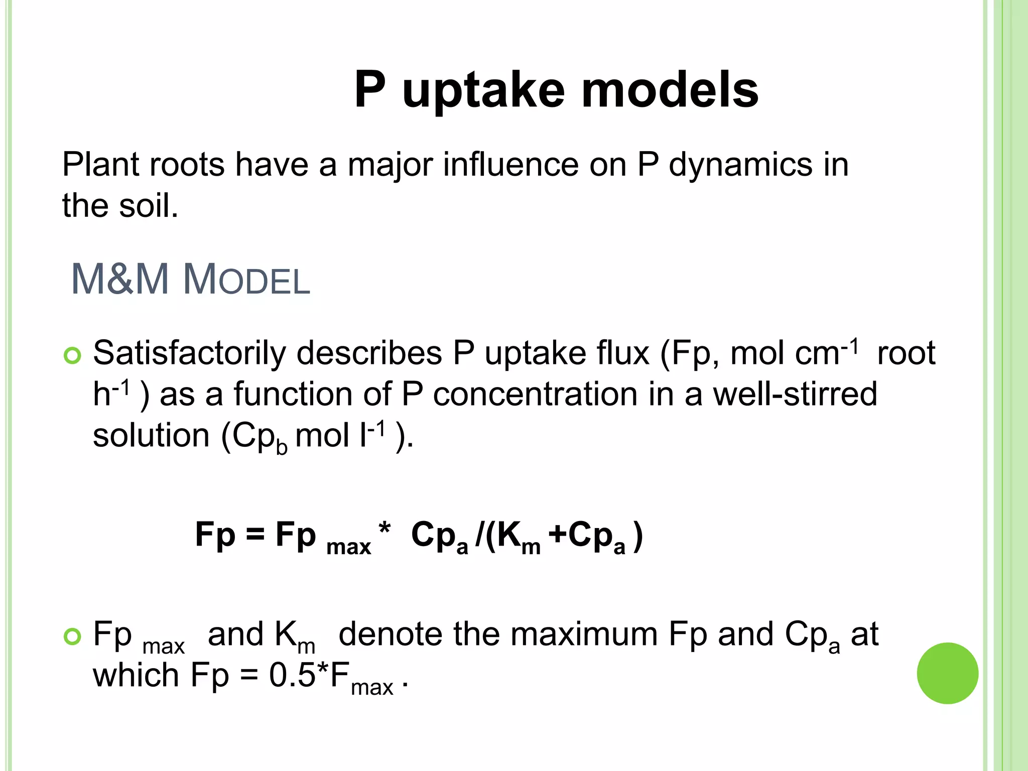Crop Nutrient uptake models | PPTX