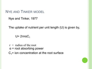 Crop Nutrient uptake models | PPTX
