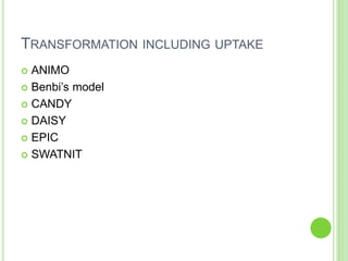 Crop Nutrient uptake models | PPTX