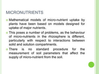 Crop Nutrient uptake models | PPTX