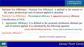 Nutrient use efficiency | PPTX