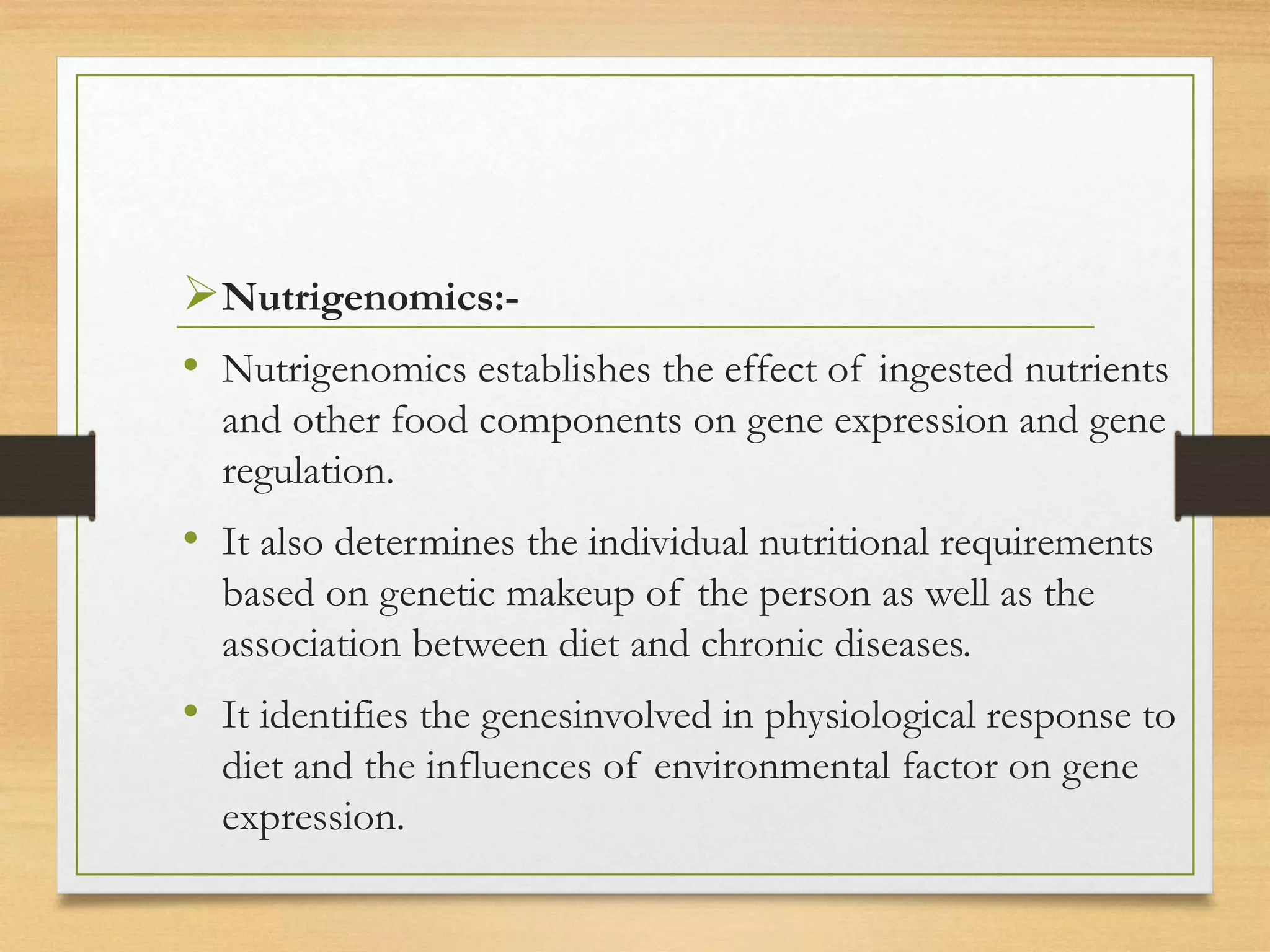 Nutrigenomics | PPTX