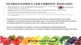 Nutrigenomics | PPTX | Endocrine and Metabolic Diseases | Diseases and Conditions