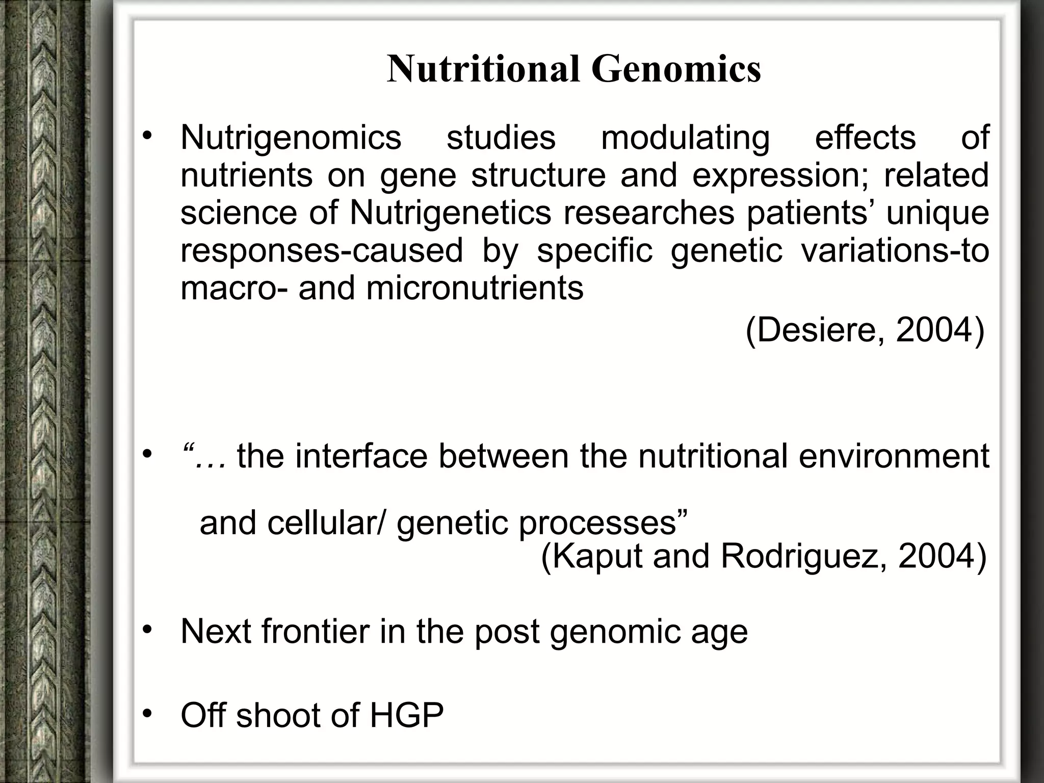 Nutrigenomics | PPT