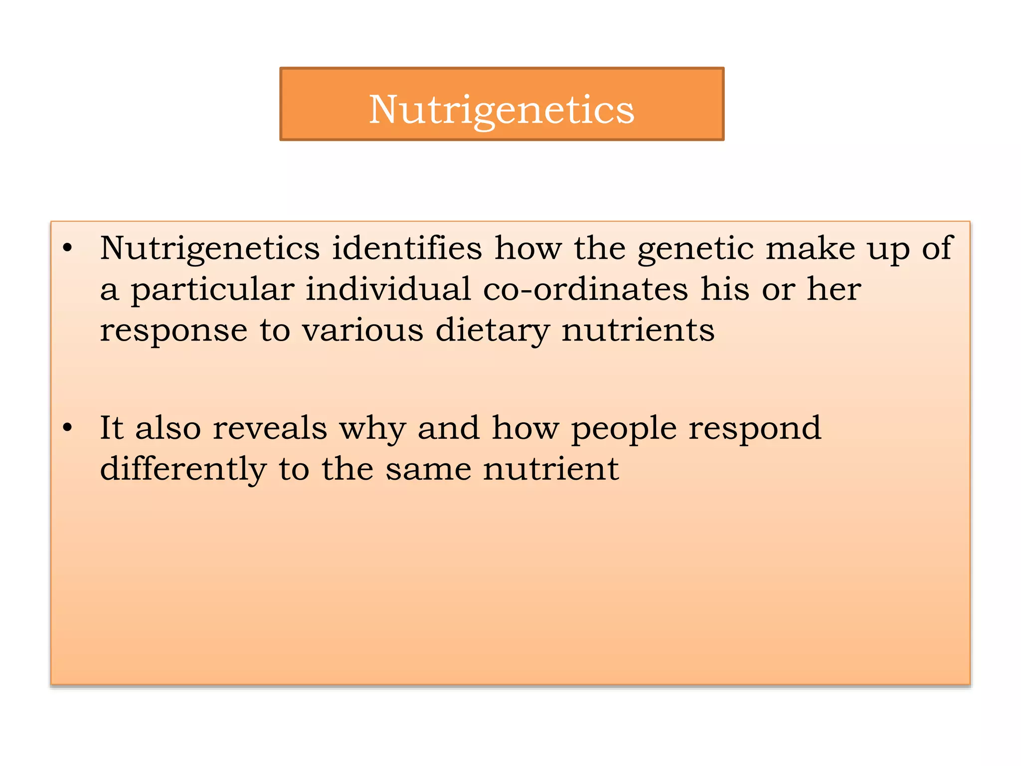 Nutrigenomics | PPTX