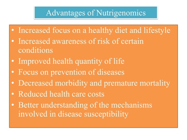 Nutrigenomics | PPTX | Nutrition | Healthy Living