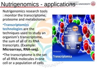 Nutrigenomics | PPT | Food Industry | Industries