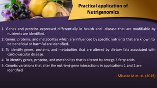 Nutrigenomics: Perio-nutrition interrelationship | PPTX