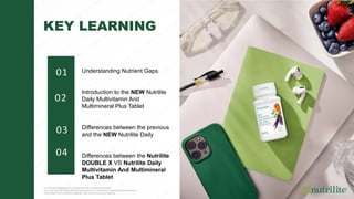 Nutrilite Daily needs PPT AMWAY supplements | PDF