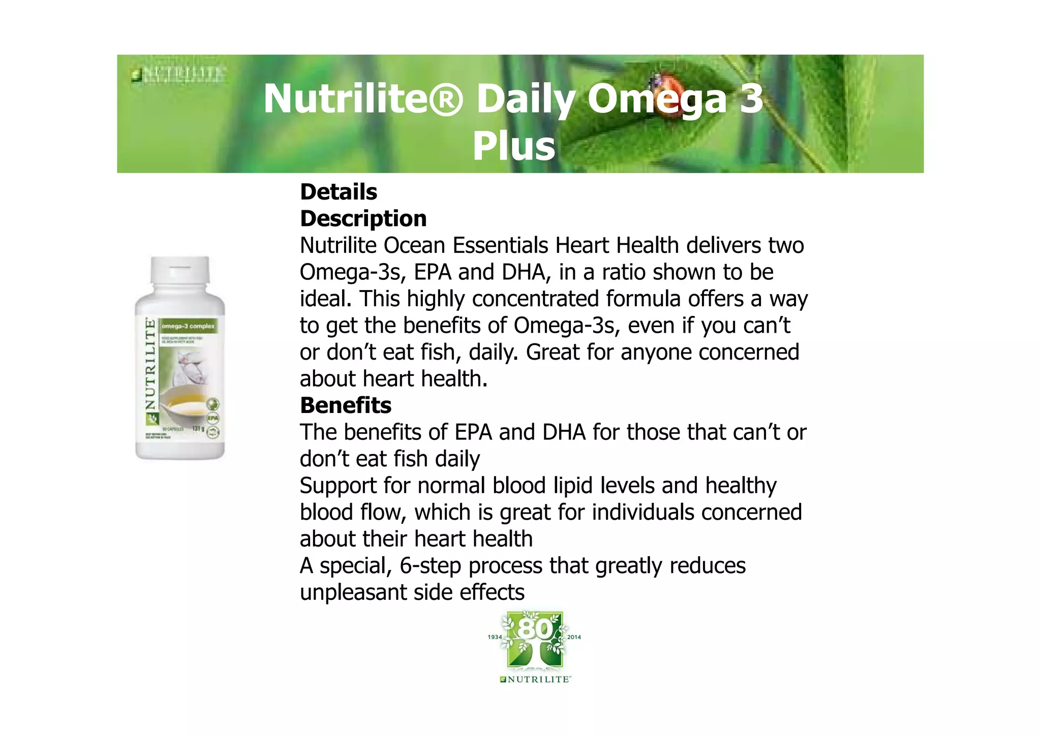 Nutrilite Organic Supplements | PDF