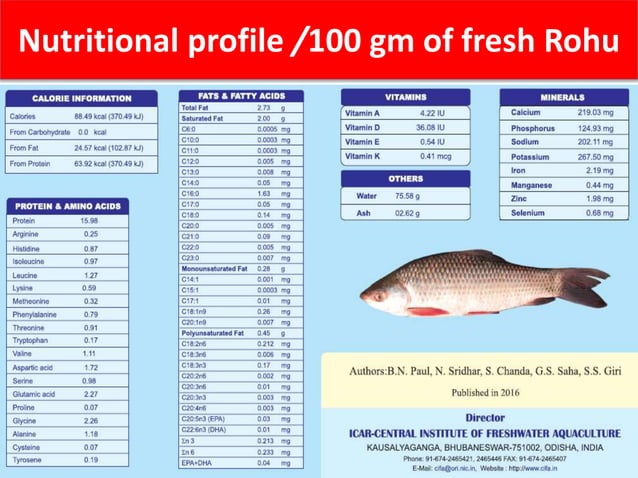 Nutrional value of major fin fishes &shell fishes and Importance in ...