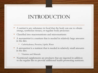 Nutritional Supplements | PPTX