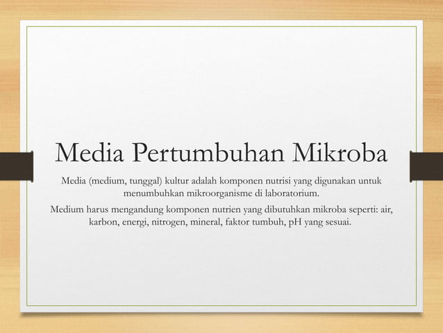 12 Nutrisi Mikrobia berdasarkan tujuannya | PPT