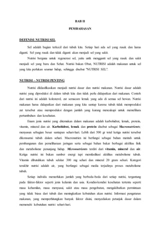 Nutrisi miscellaneous | PDF