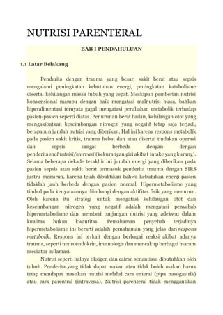 Nutrisi parenteral | DOCX