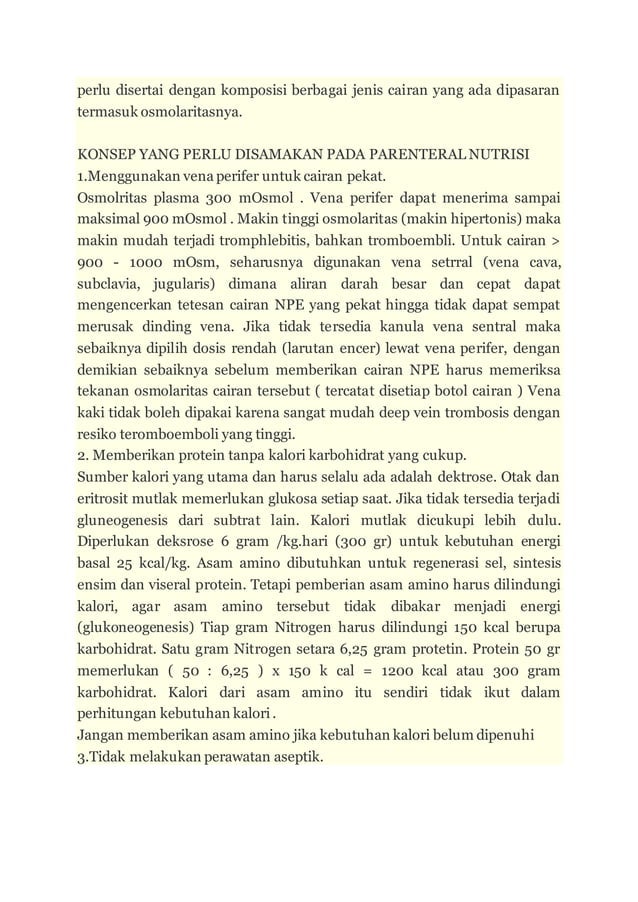Nutrisi parenteral | DOCX