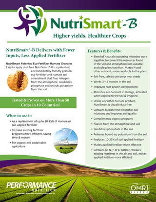 Nutrismart B info-sheet_ag_2015 | PDF