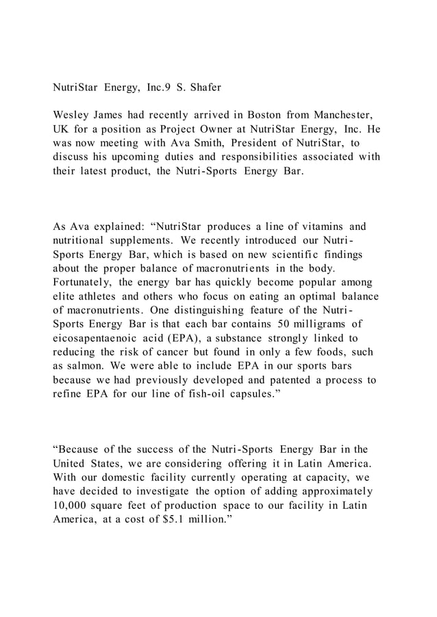 Nutri star energy, inc.9 s. shaferwesley james had recently arri | DOCX
