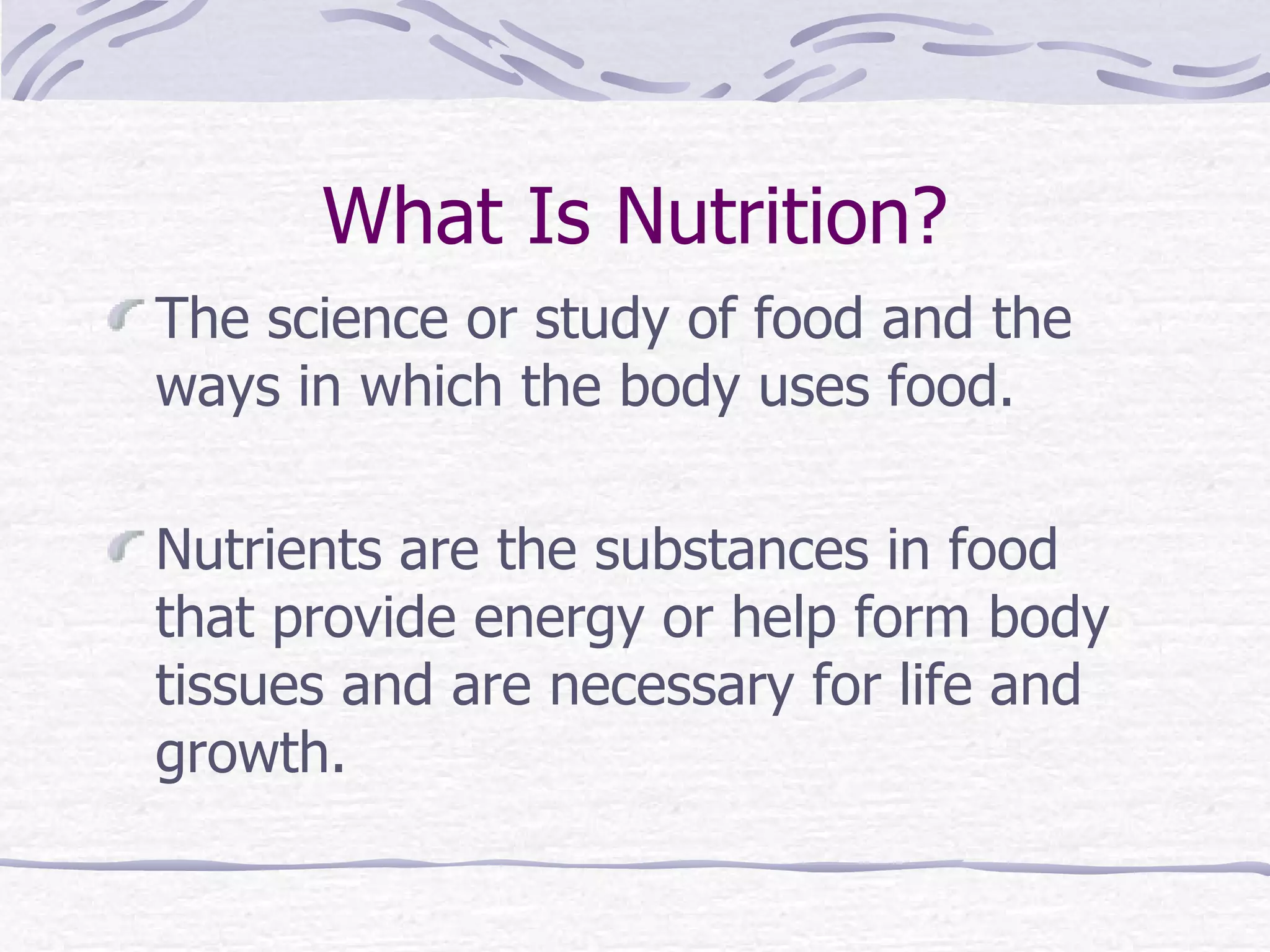 Nutrition | PPT