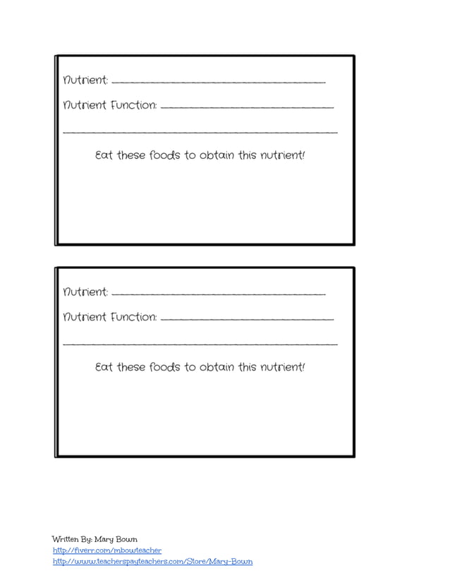 The Six Essential Nutrients: Lesson Plan And Worksheet | PDF ...