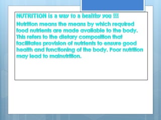 Nutrition | PPT