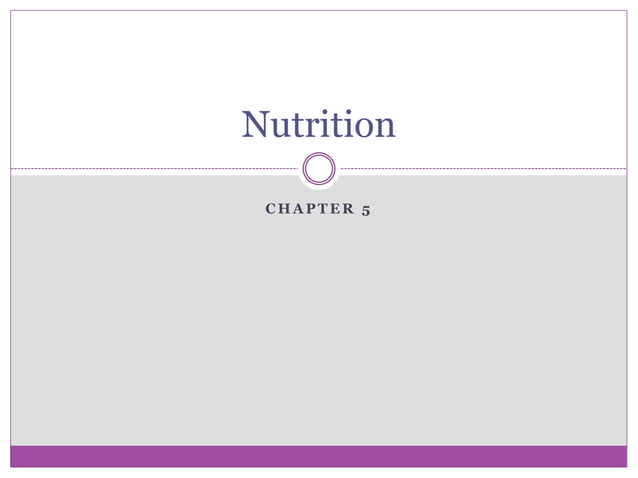 Nutrition - Chapter 5 | PPT