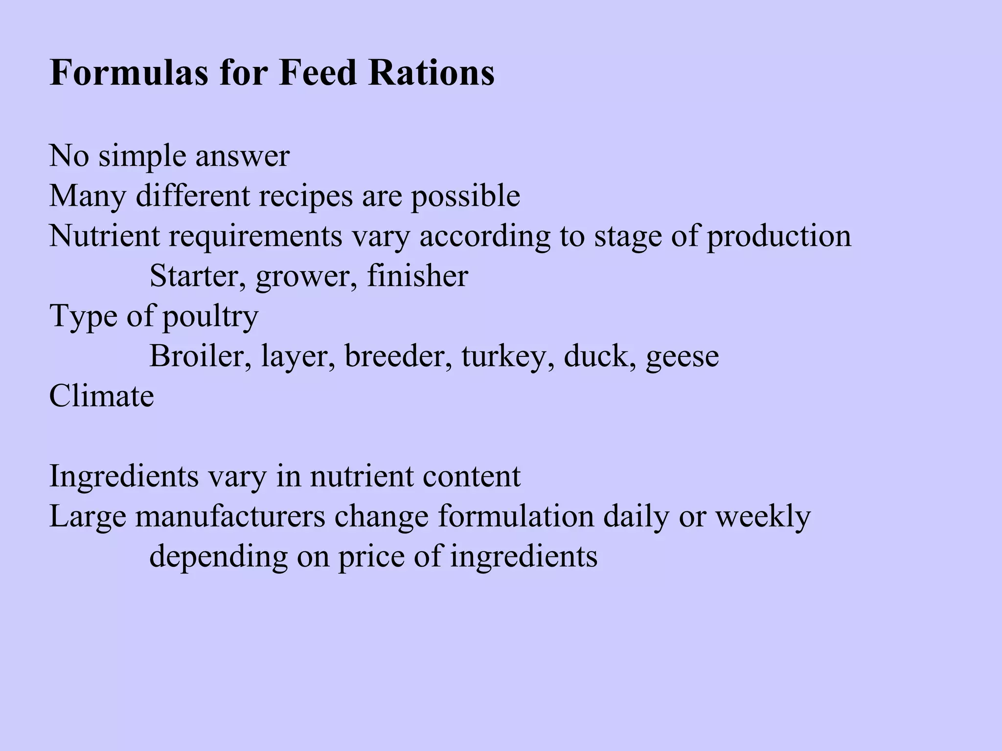 POULTRY NUTRITION AND FEEDING | PPT