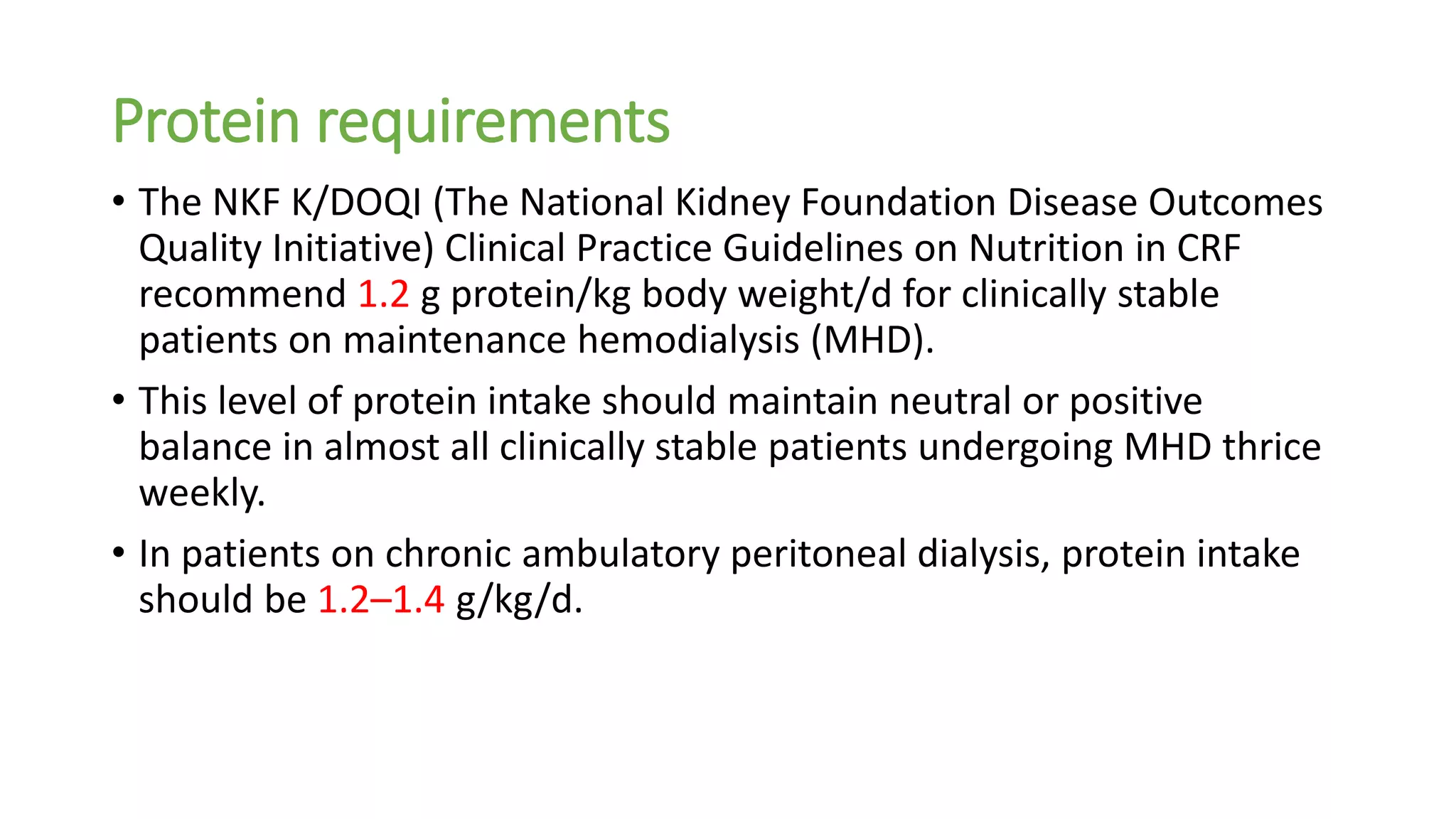 Nutrition of patients undergoing dialysis | PPTX