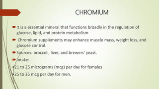 Effects of Biomarkers of Nutrition on Exercise | PPT