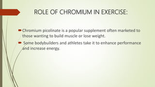 Effects of Biomarkers of Nutrition on Exercise | PPT