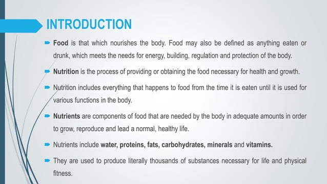Nutrition, Carbohydrates, Proteins, Fats, Vitamins and Minerals | PPTX ...