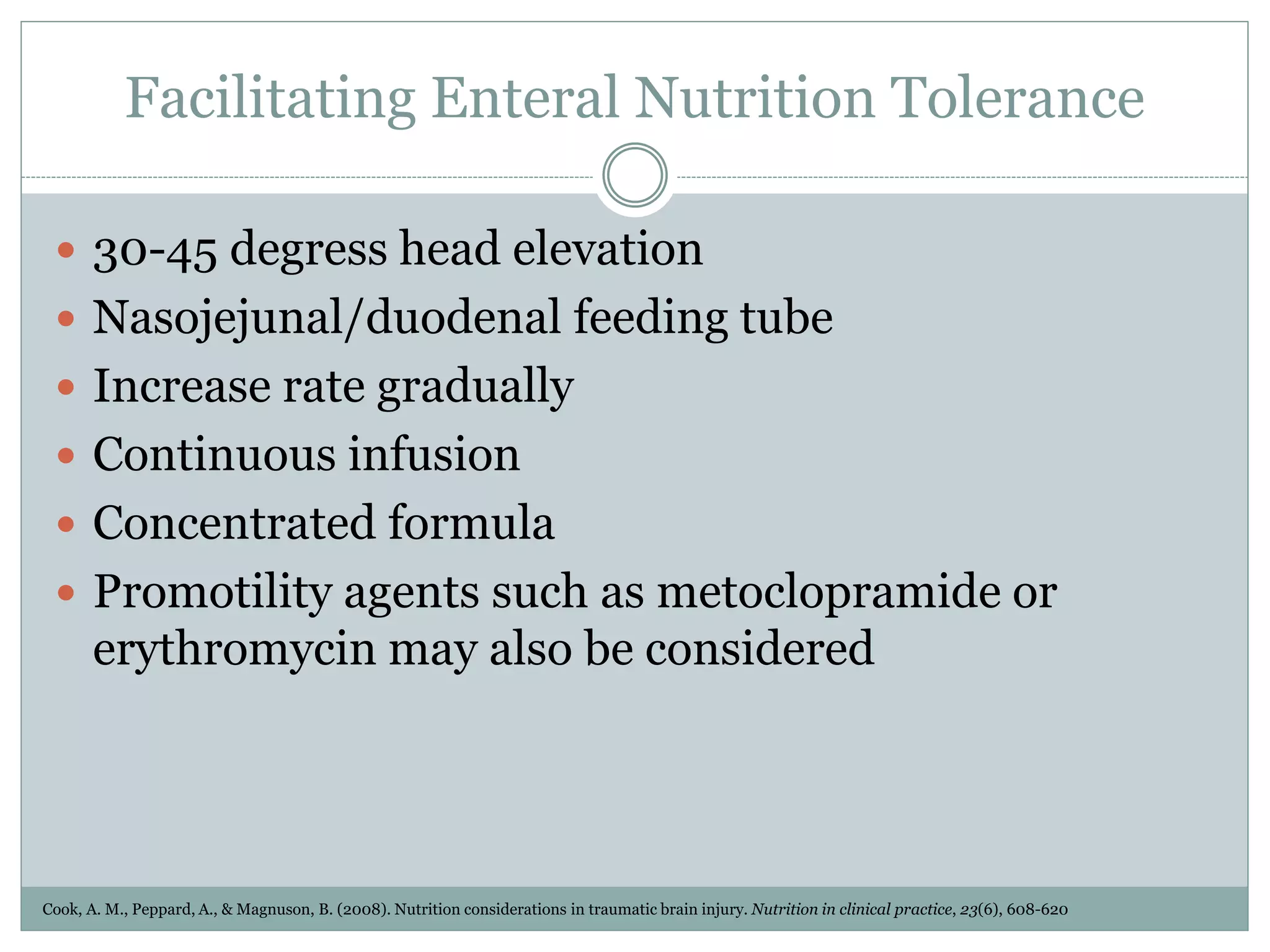 Nutrition and Traumatic Brain Injury | PPTX