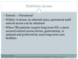 Nutrition and Traumatic Brain Injury | PPTX