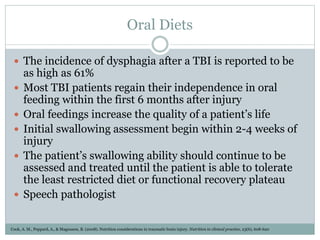 Nutrition and Traumatic Brain Injury | PPTX