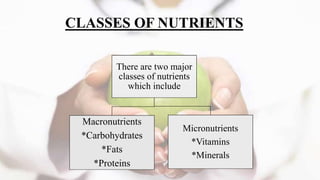 NUTRITION , NUTRIENTS AND BALANCED DIET | PPTX
