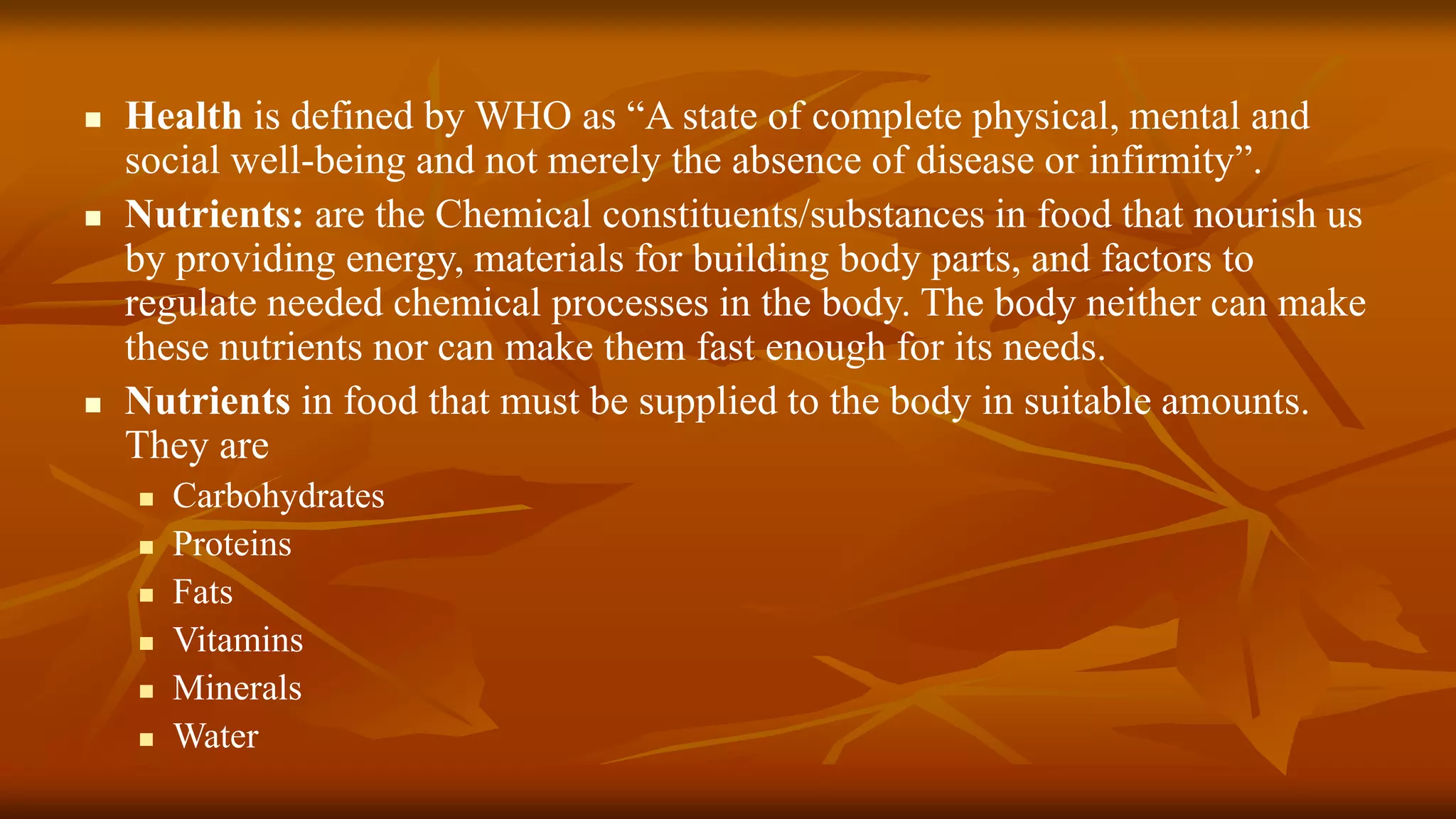 Basic concepts of Nutrition | PPTX