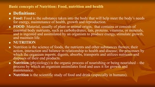 Basic concepts of Nutrition | PPTX