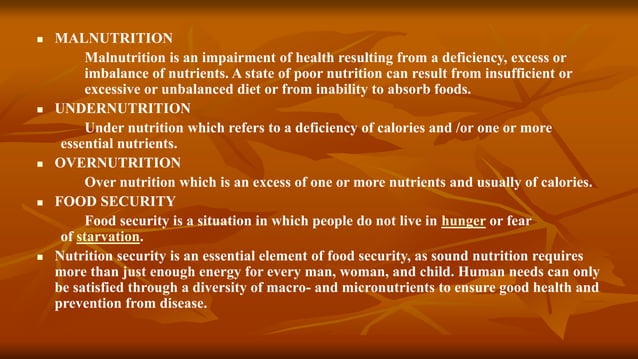 Basic concepts of Nutrition | PPTX