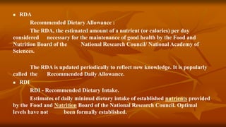 Basic concepts of Nutrition | PPTX