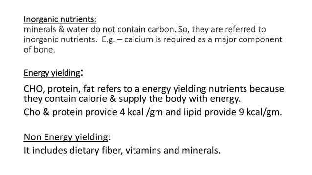 nutrition definition, purpose, nutrients, | PPTX