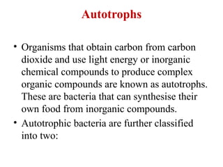 Bacteria classification on basis of Nutrition | PPTX