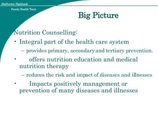 Nutrition Counselling Presentation | PPT