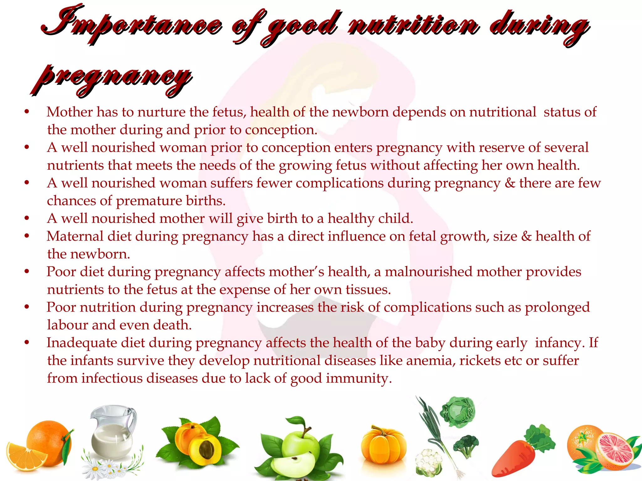 Nutrition during pregnancy and lactation | PPT