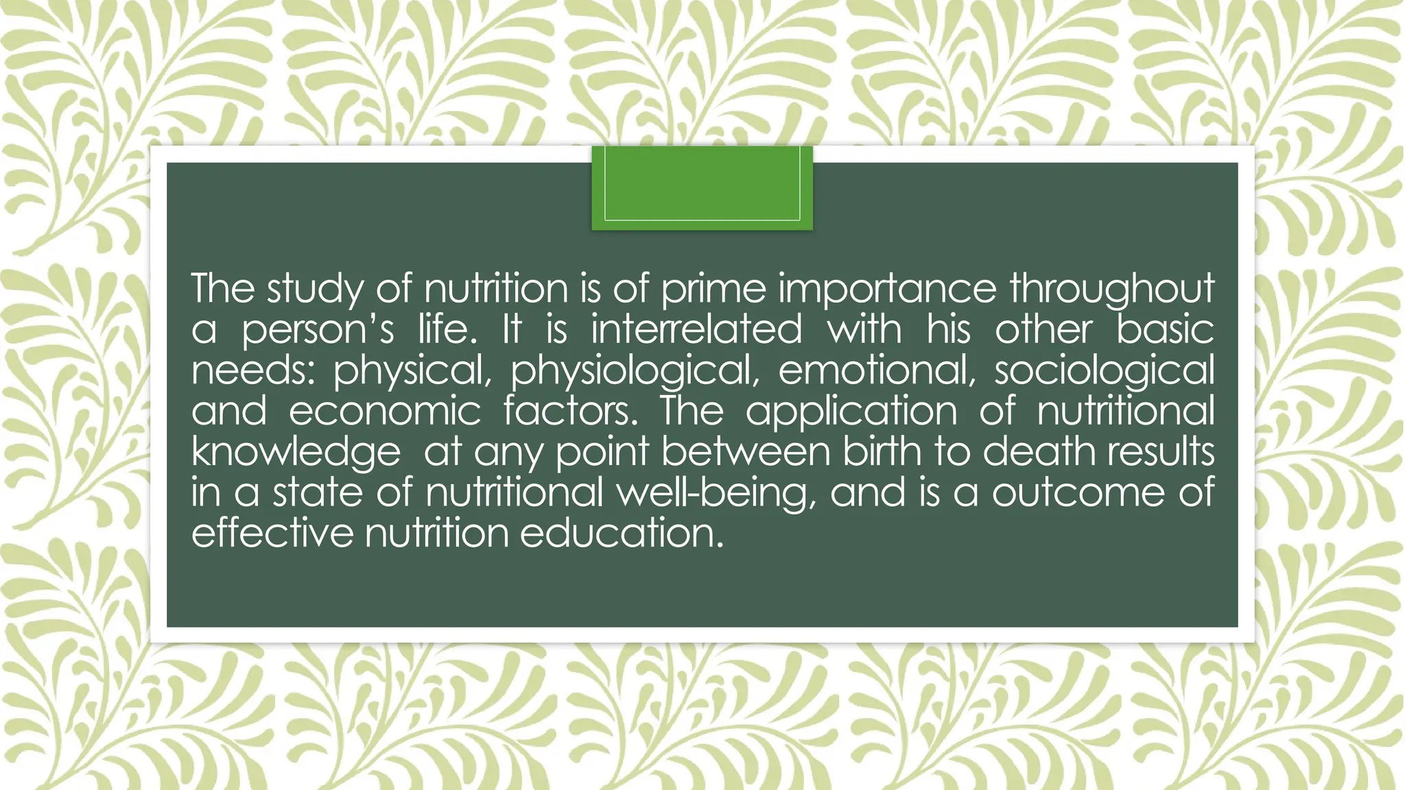 Nutrition-education BTLED HE 1C PowerPoint presentation | PPT