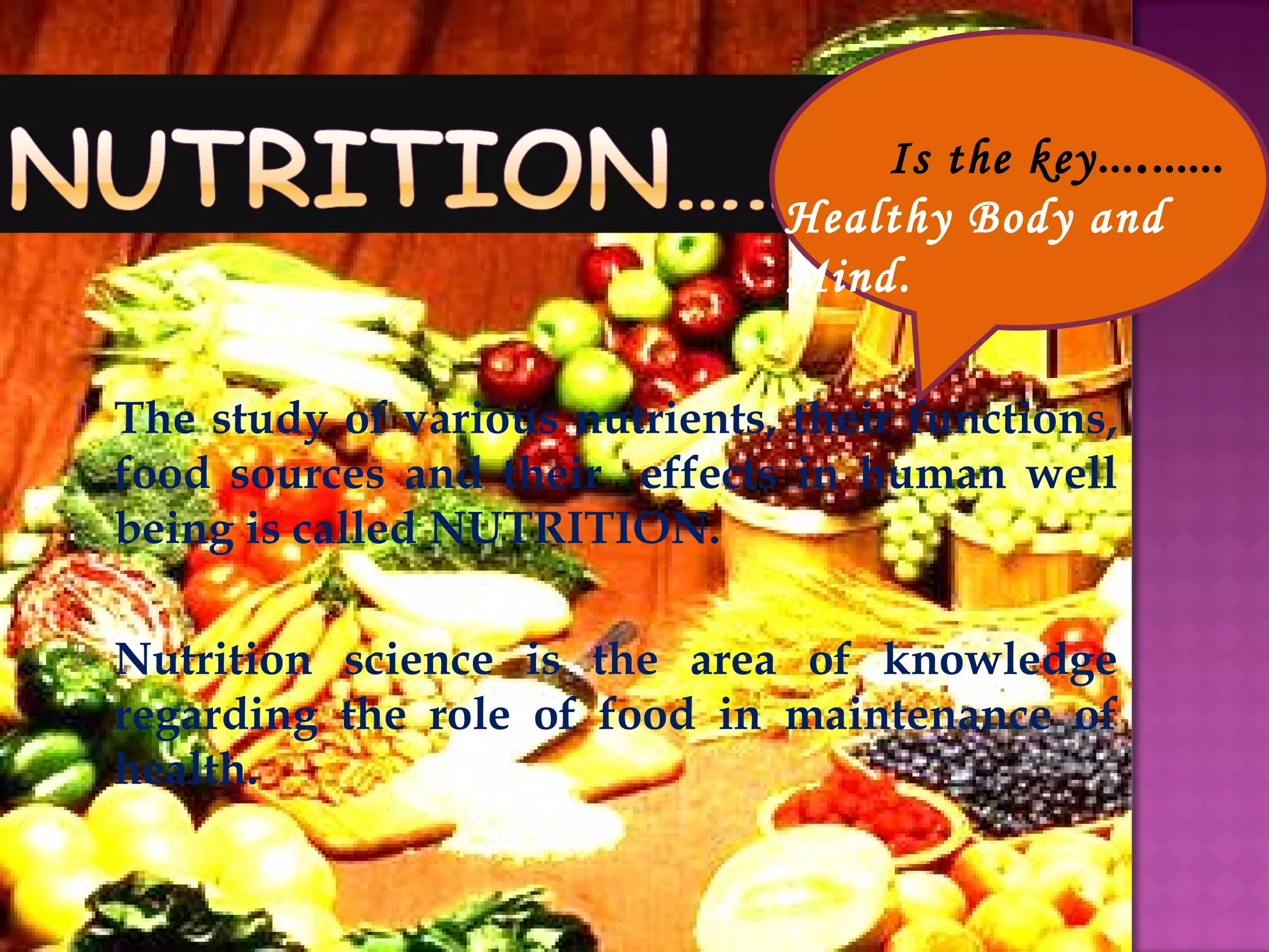 NUTRITION EDUCATION | PPT