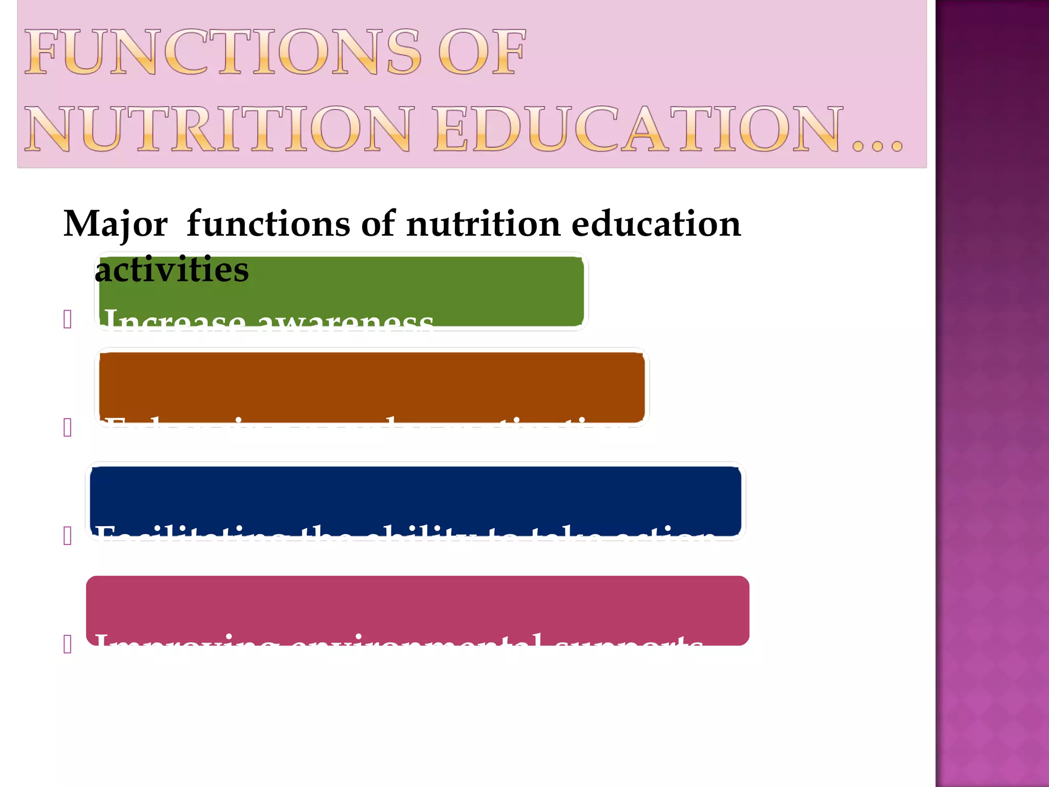 NUTRITION EDUCATION | PPT
